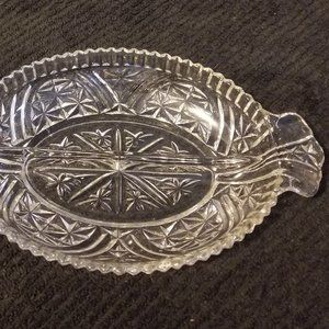 Kitchen | Vintage Crystal Cut Glass Divided Dish | Poshmark